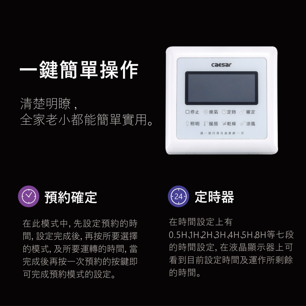 CAESAR凱撒衛浴DF140 線控型浴室暖風乾燥機｜衛浴設備｜特力屋．特力屋線上購物
