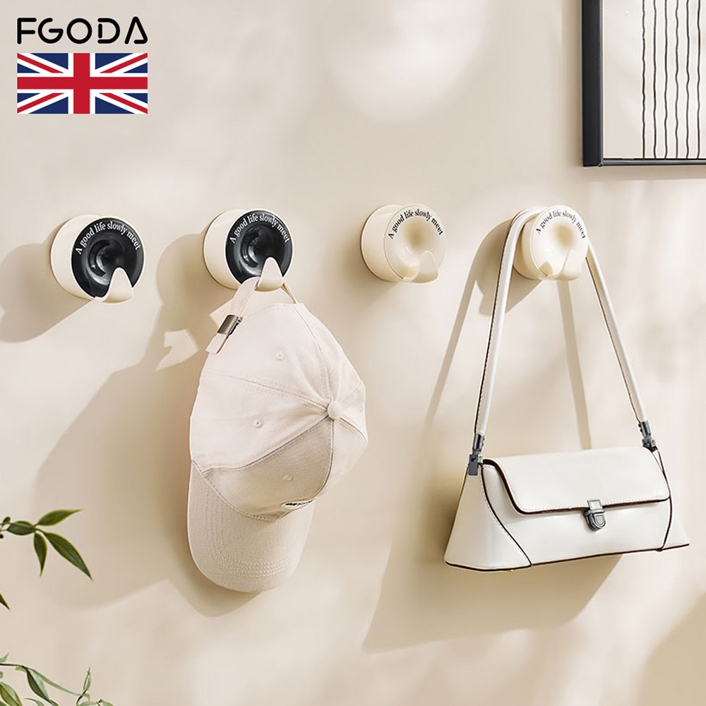 【英國FGODA】圓形壁掛式包包掛勾-3入-多色可選奶油白/黑｜五金工具｜特力屋．特力屋線上購物