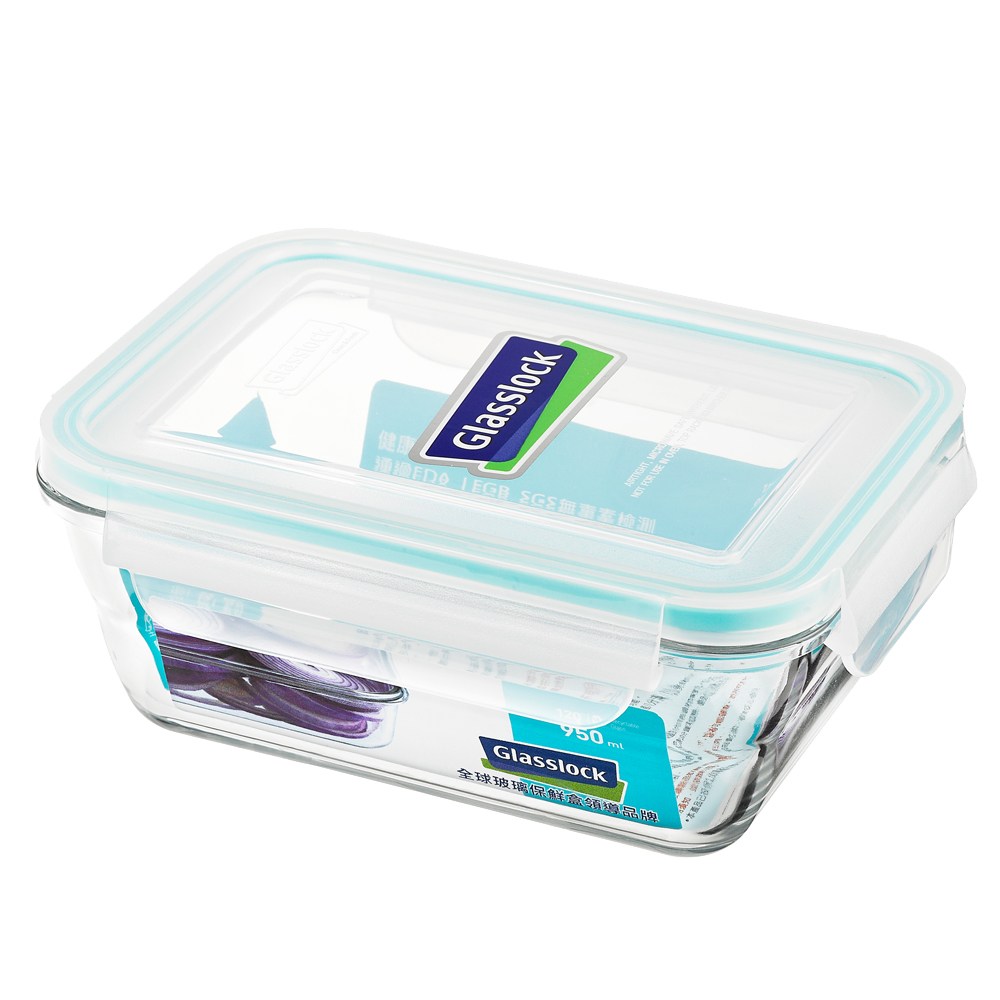 Glasslock強化玻璃可疊保鮮盒長方形950ml｜日用品｜HOLA 和樂家居