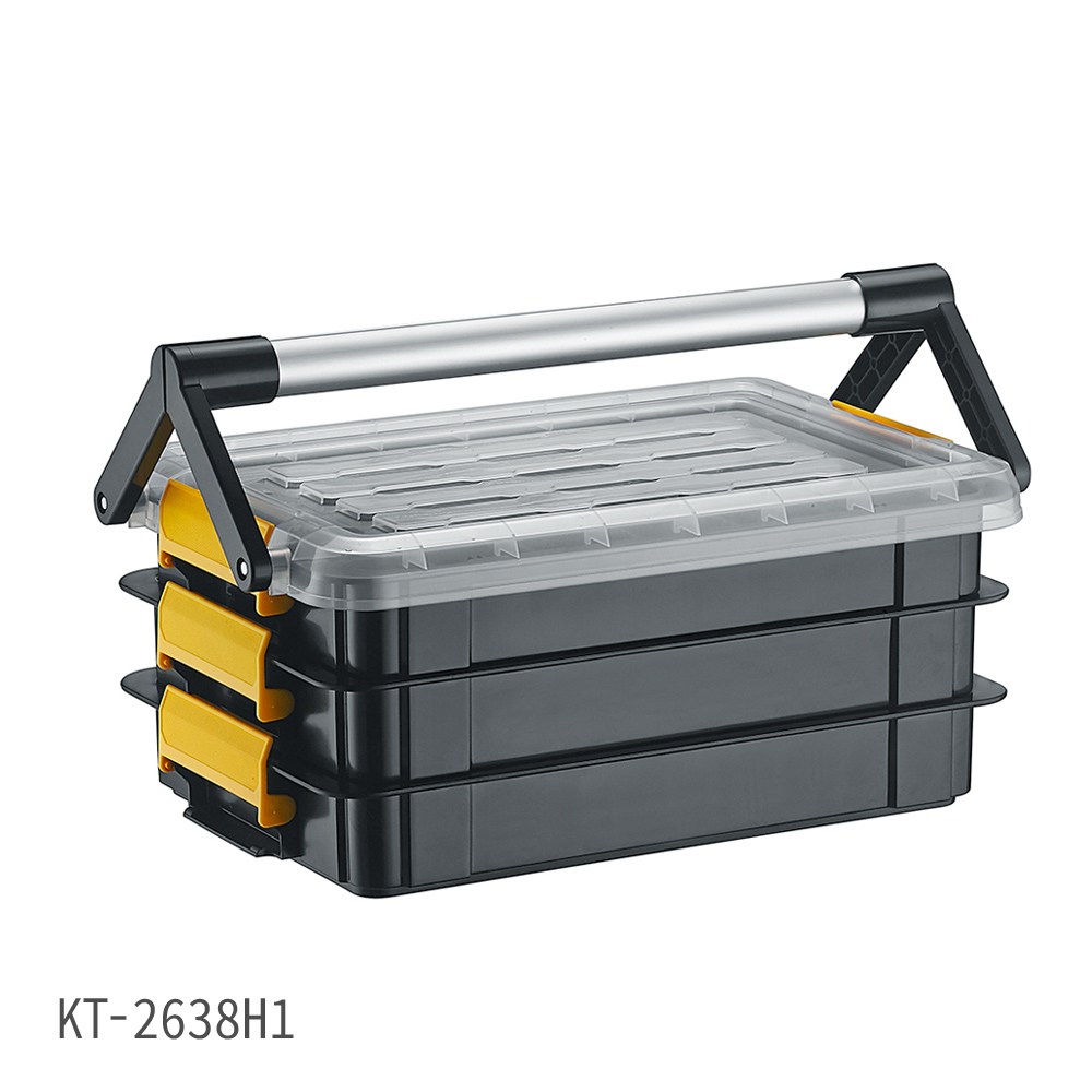 KTL 多功能儲物盒3層組-附鋁把手 (KT-2638H1)｜五金工具｜特力屋．特力屋線上購物