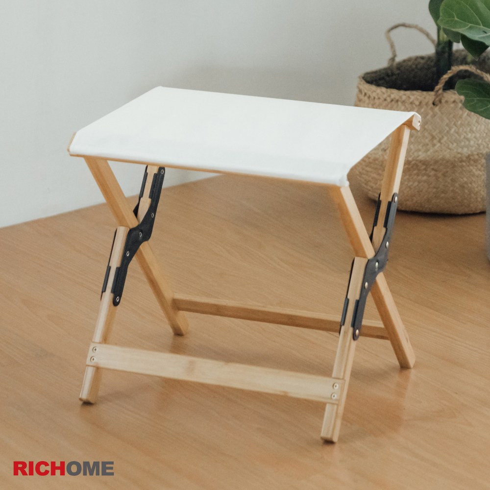 【RICHOME】TUMAZ露營椅原木色+白色｜園藝休閒｜特力屋．特力屋線上購物