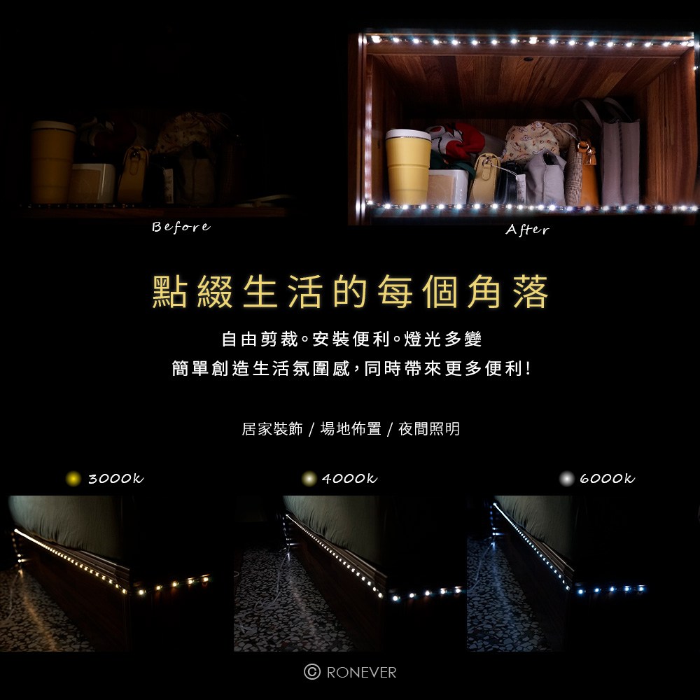 【RONEVER】LED 人體感應燈條-充電款｜燈具照明｜特力屋．特力屋線上購物