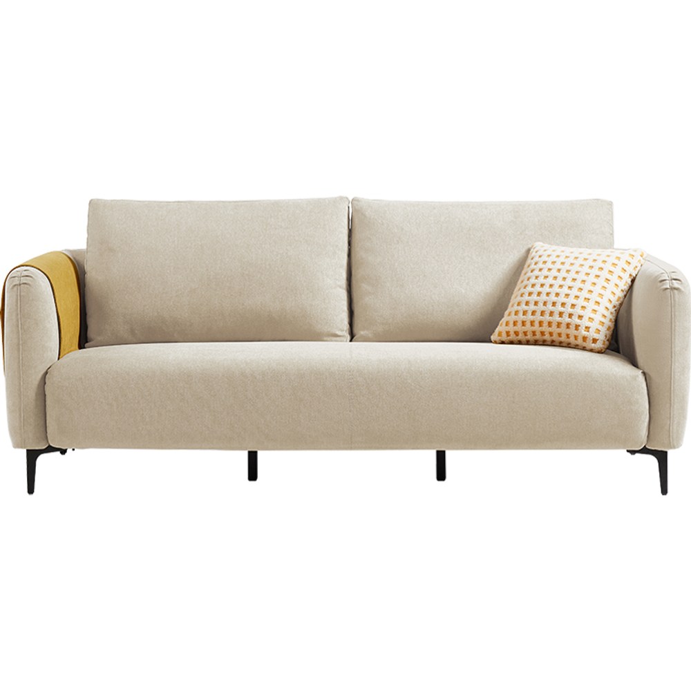 林氏木業北歐簡約仿棉麻三人布沙發2.07M BS172 奶油色｜家具床墊｜特力屋．特力屋線上購物