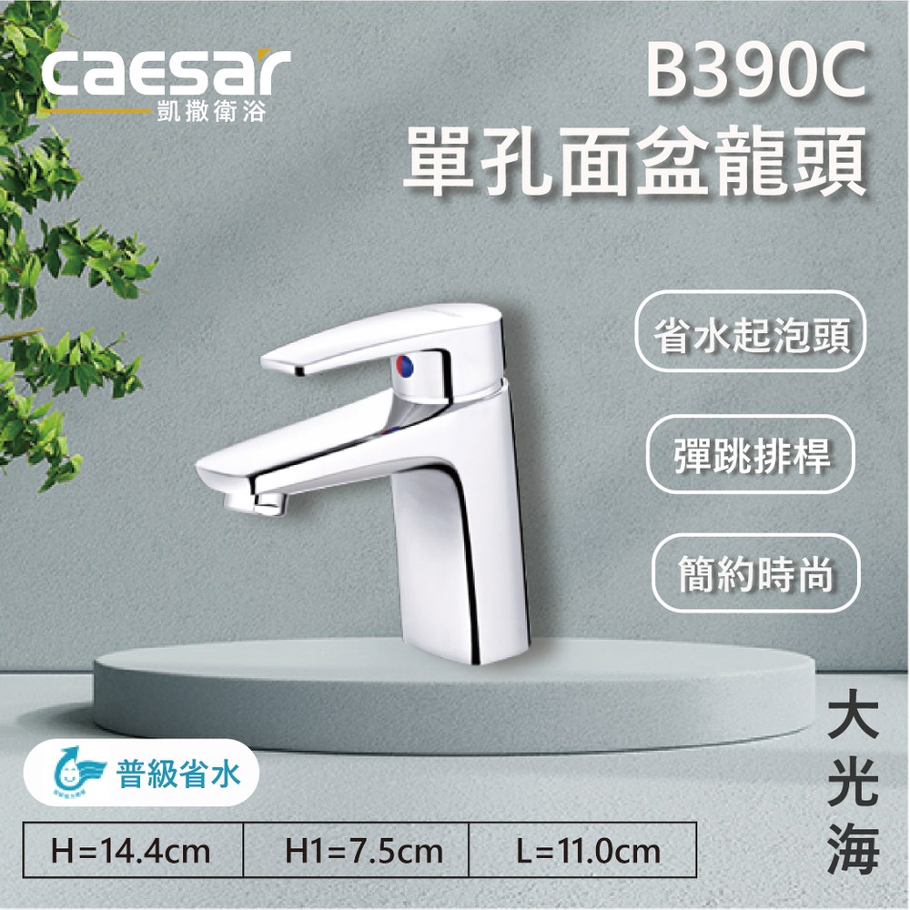 【凱撒CAESAR】凱撒衛浴 單孔面盆龍頭(附彈跳排桿)B390C｜衛浴設備｜特力屋．特力屋線上購物