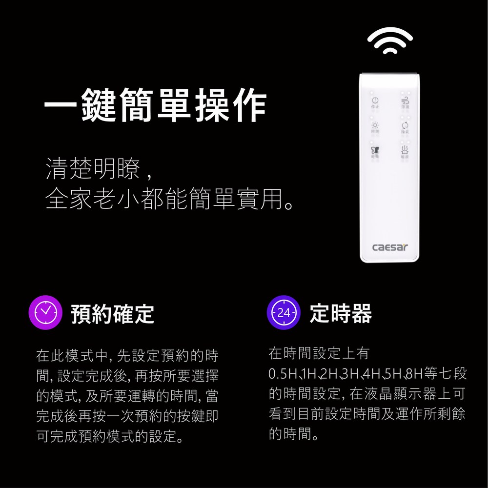 CAESAR凱撒衛浴DF220 110無線遙控型浴室暖風乾燥機｜衛浴設備｜特力屋．特力屋線上購物