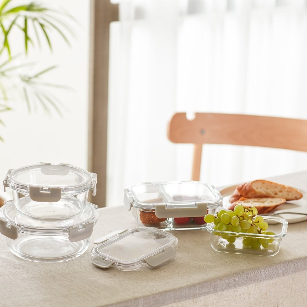 多用途耐熱雙格玻璃保鮮盒950mL｜日用品｜HOLA 和樂家居