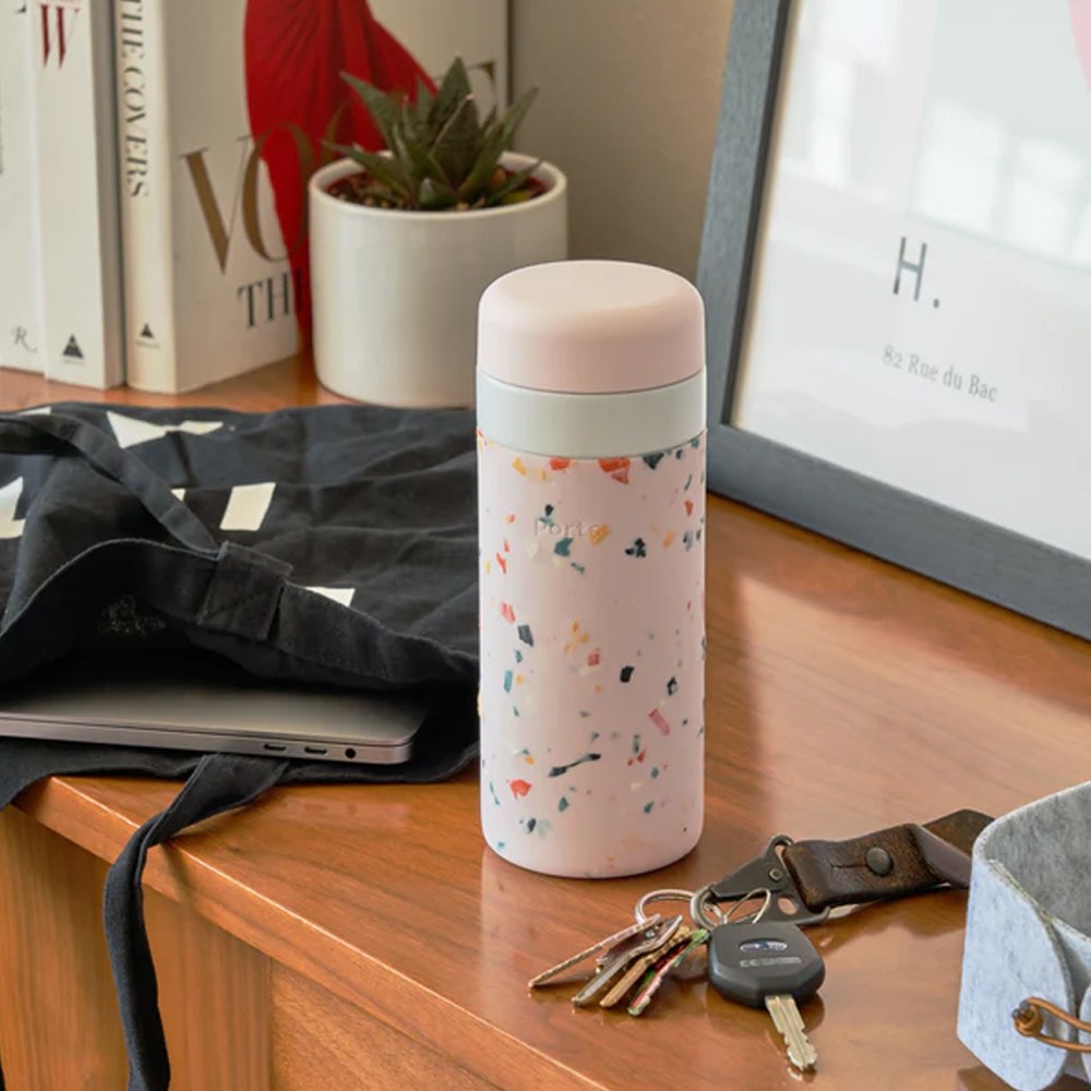 美國W&P 陶瓷內膽保溫瓶480mL 印花粉｜日用品｜HOLA 和樂家居