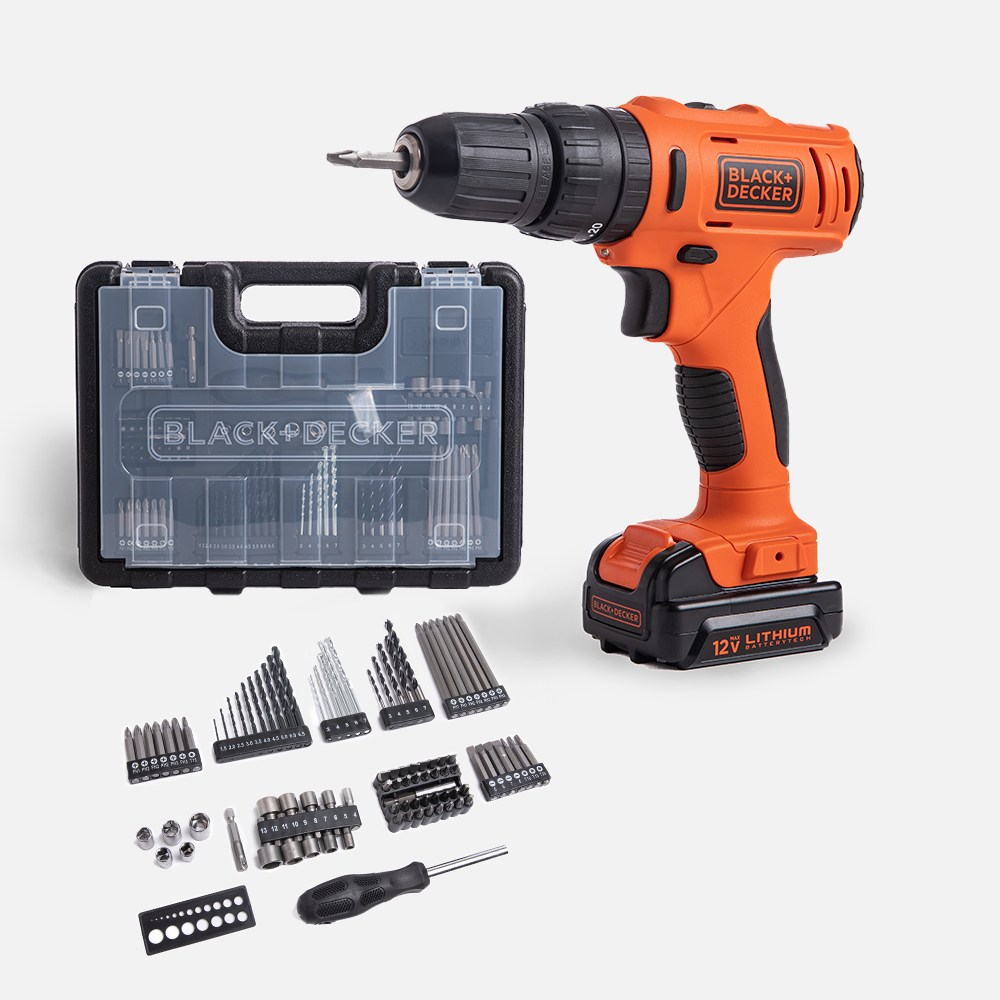 BLACK+DECKER 12V 單鋰電震動電鑽套裝版｜五金工具｜特力屋．特力屋線上購物
