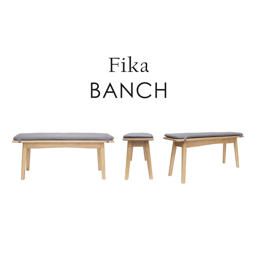 E-home Fika悠享寬102附布面軟墊實木長板凳-灰色灰色｜家具床墊｜特力屋．特力屋線上購物