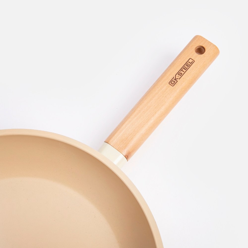 美國GK STEEL北歐自然Nature陶瓷不沾平煎鍋28cm｜廚房用具｜HOLA 和樂家居