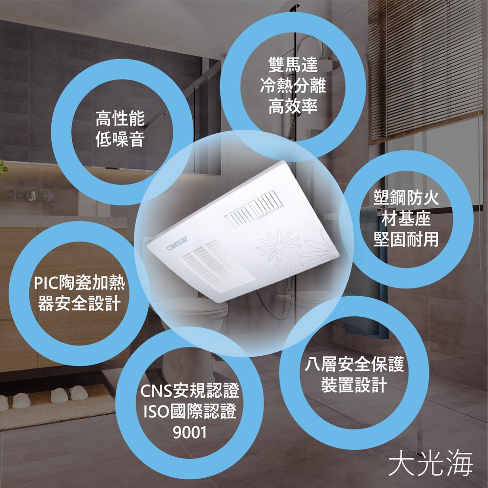 CAESAR凱撒衛浴DF220 110無線遙控型浴室暖風乾燥機｜衛浴設備｜特力屋．特力屋線上購物