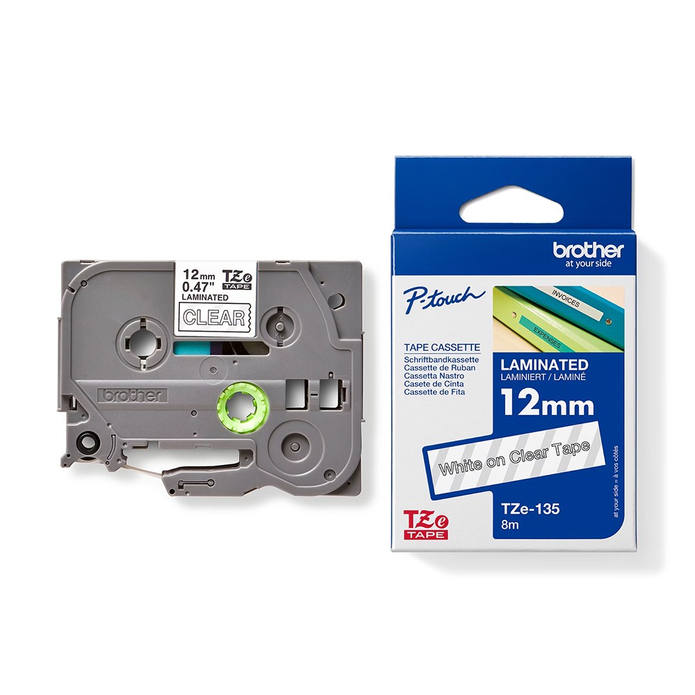 BROTHER TZe-135 護貝標籤帶 12mm 透明底白字｜地板油漆｜特力屋．特力屋線上購物