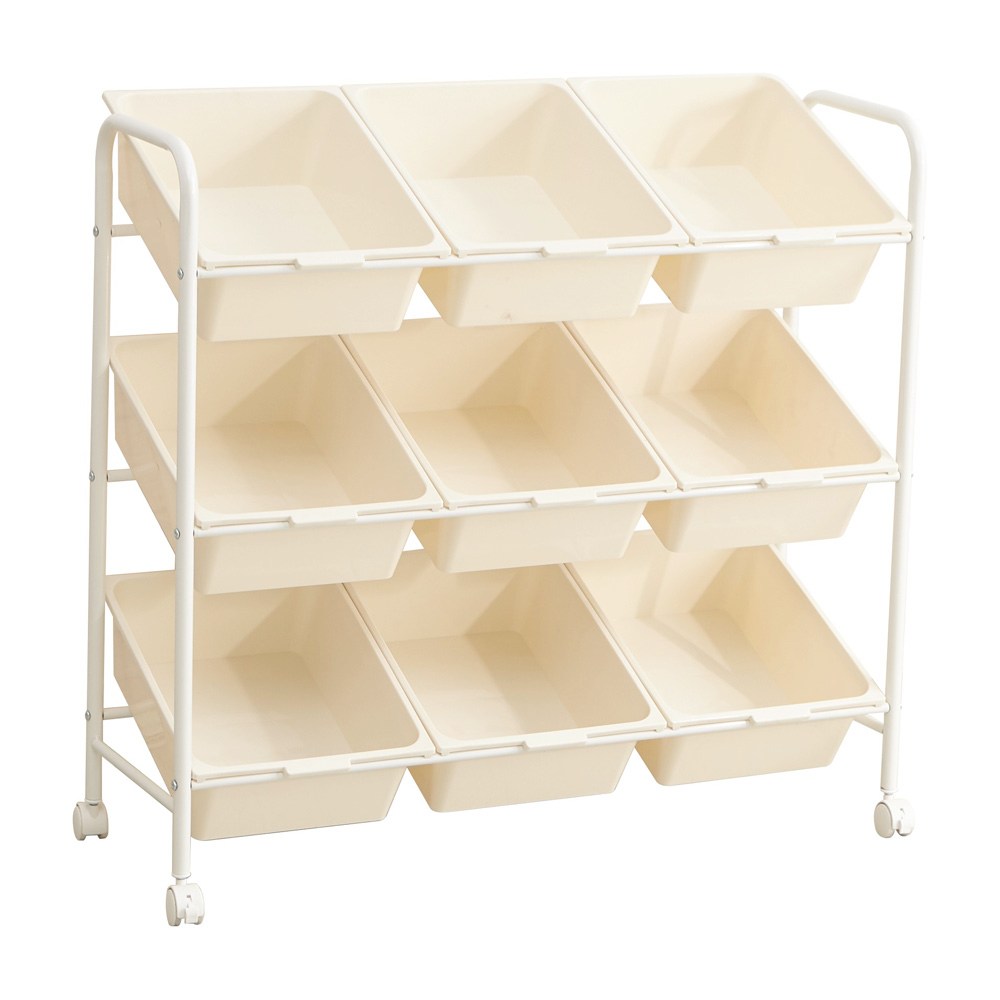 【ikloo】無印純白9格玩具車｜層架收納｜特力屋．特力屋線上購物