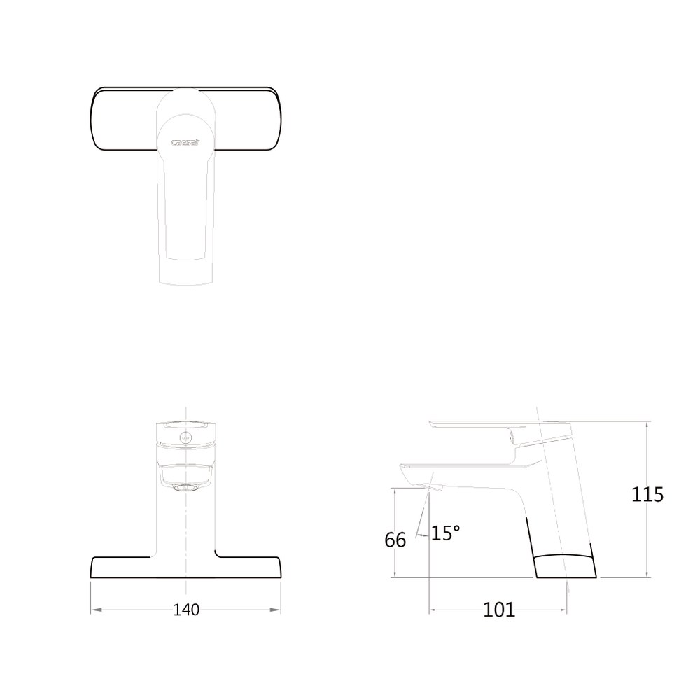 【凱撒CAESAR】凱撒衛浴 雙孔面盆龍頭B202C｜衛浴設備｜特力屋．特力屋線上購物