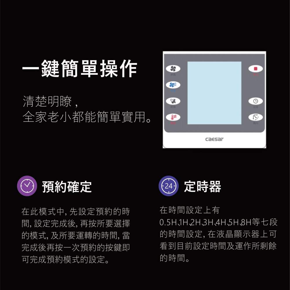 CAESAR凱撒衛浴DF150 110 線控型浴室暖風乾燥機｜衛浴設備｜特力屋．特力屋線上購物