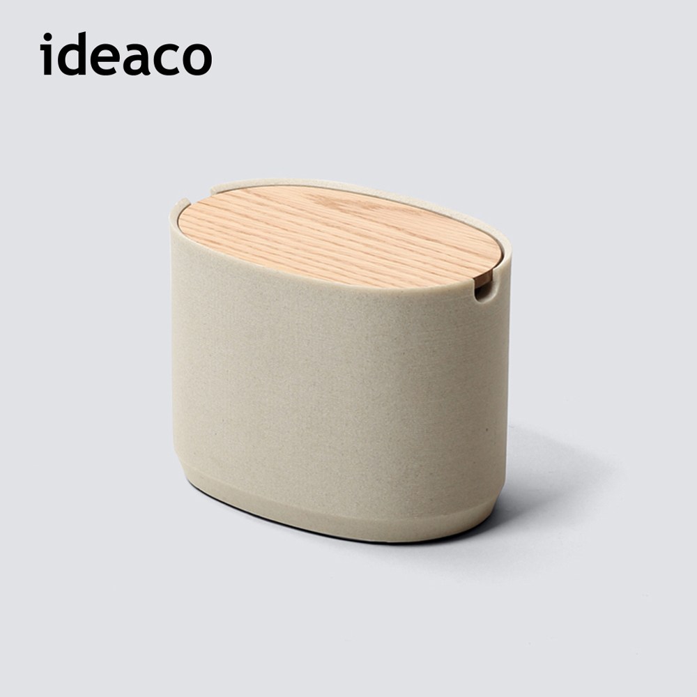 ideaco砂岩深型橢圓形收納盒小 沙白｜HOLA 和樂家居｜HOLA 和樂家居