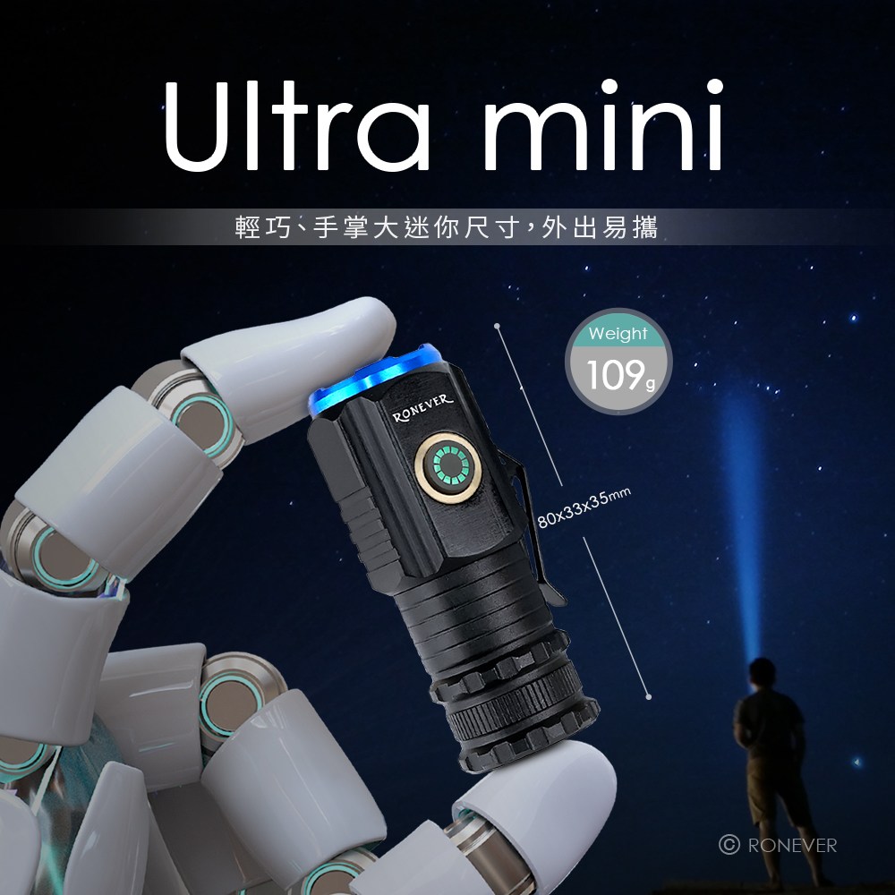 RONEVER XHP35-1迷你充電式手電筒｜燈具照明｜特力屋．特力屋線上購物