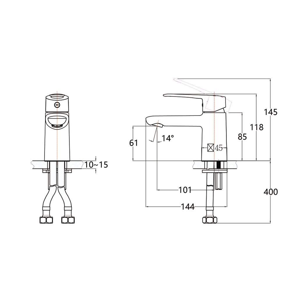 【凱撒CAESAR】凱撒衛浴 單孔面盆龍頭(附提拉排桿)B380C｜衛浴設備｜特力屋．特力屋線上購物