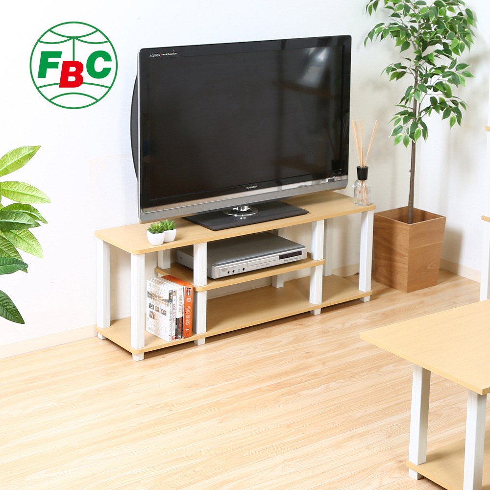 【日本FUJI BOEKI】方管工業風開放式電視櫃(寬110cm)-DIY-多色可選雅痞白｜家具床墊｜特力屋．特力屋線上購物