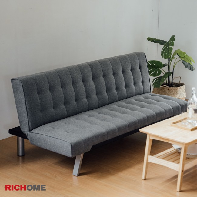 【RICHOME】野田沙發床灰色｜家具床墊｜特力屋．特力屋線上購物