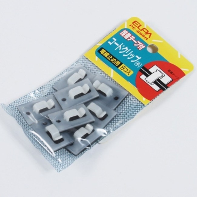ELPA日本朝日吊掛式自黏固線夾 小 8入 PE-698H｜燈具照明｜特力屋．特力屋線上購物