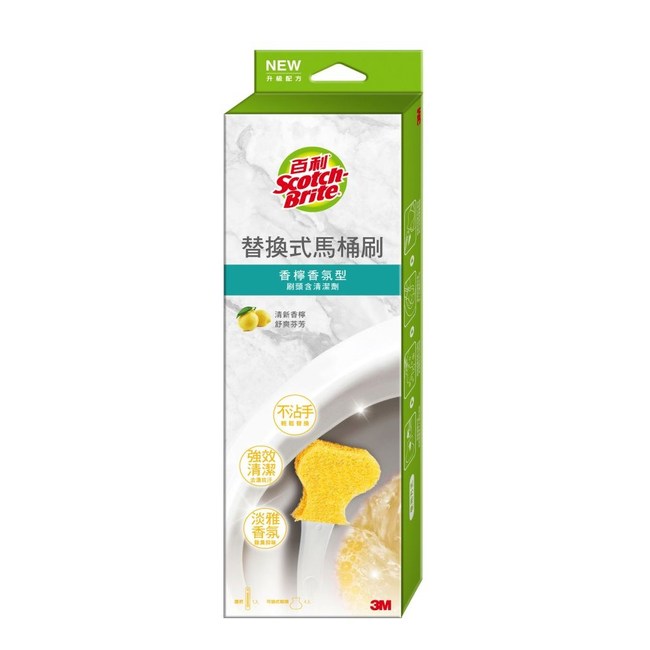 3M U+2122百利 替換式馬桶刷香檸香氛 1柄4刷頭｜衛浴設備｜特力屋．特力屋線上購物