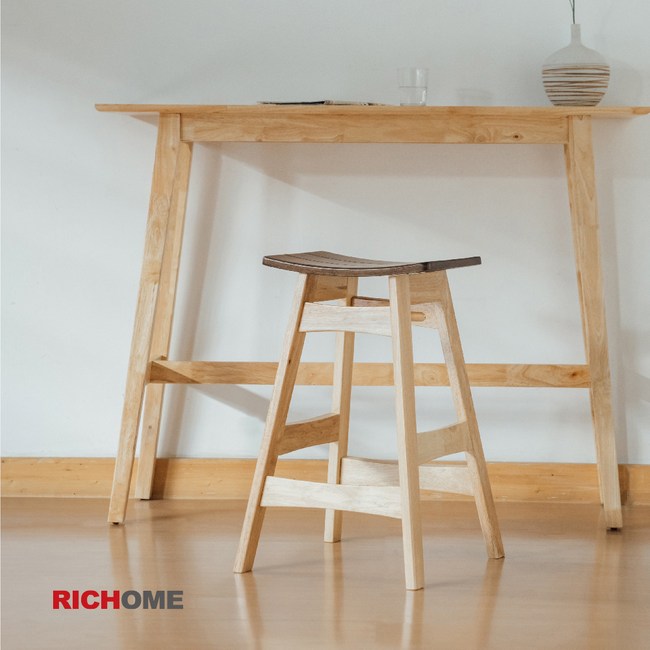【RICHOME】奧斯頓高實木高腳椅(坐高60CM)原木色｜家具床墊｜特力屋．特力屋線上購物