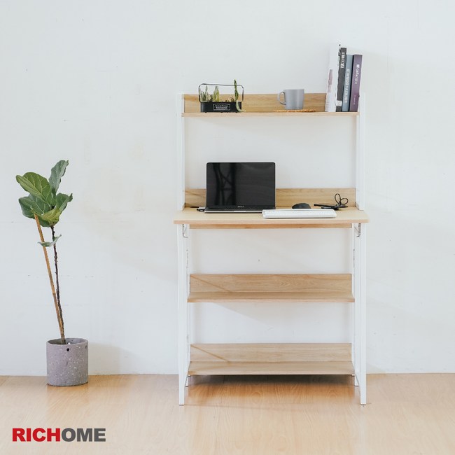 【RICHOME】首爾收納書桌原木色｜家具床墊｜特力屋．特力屋線上購物