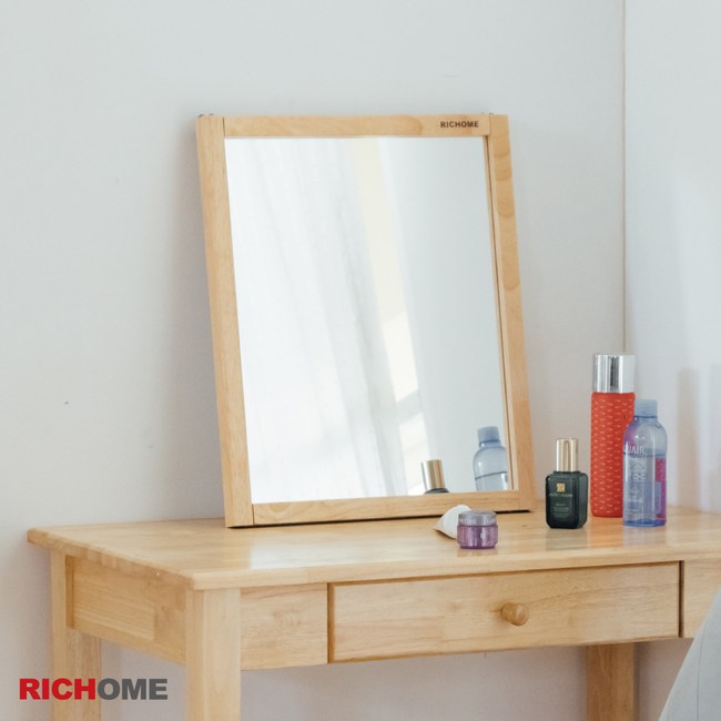 【RICHOME】沃德實木掛鏡/壁鏡原木色｜家具床墊｜特力屋．特力屋線上購物